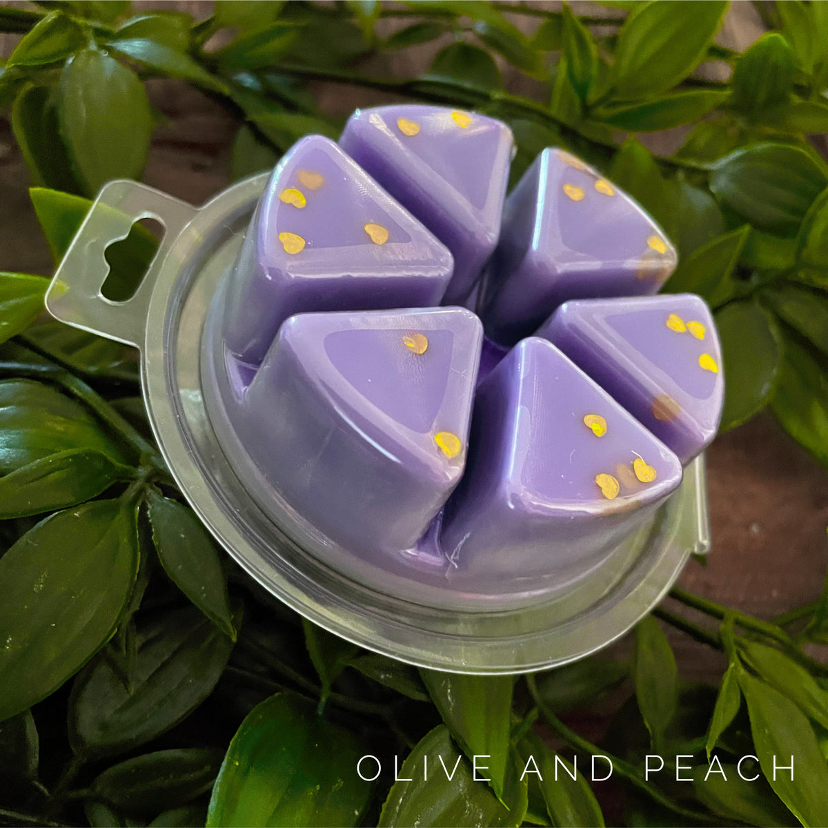 Soy Wax Round Clamshells – Olive and Peach